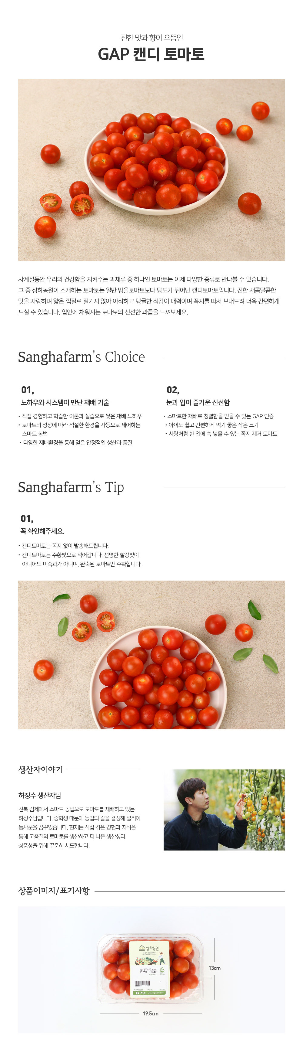 [50% 할인]GAP 캔디토마토 800g | 상하농원